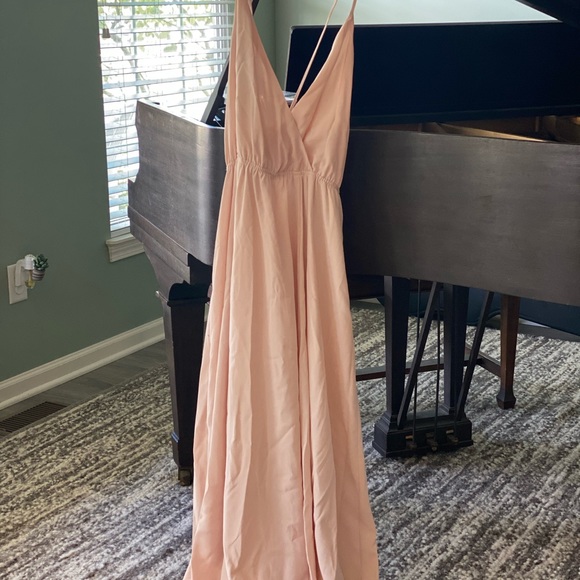 Lulus | Dresses | New Lulus Everythings All Bright Blush Pink Backless ...